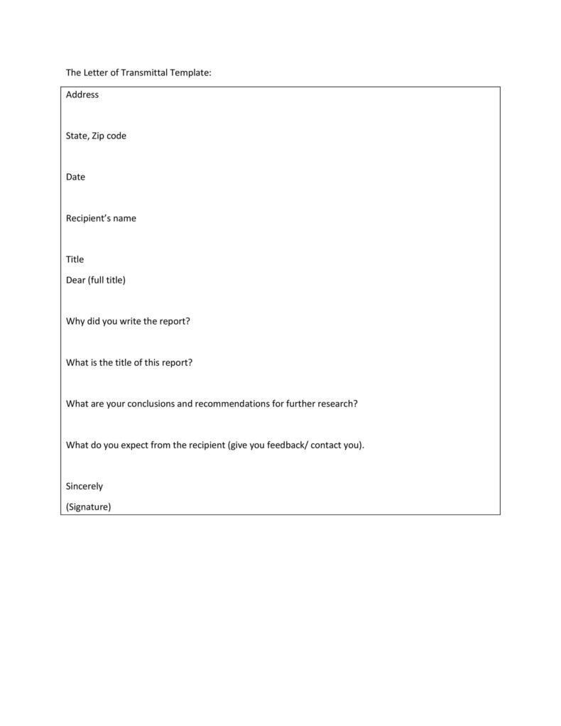Letter of Transmittal - 40+ Great Examples & Templates ᐅ TemplateLab