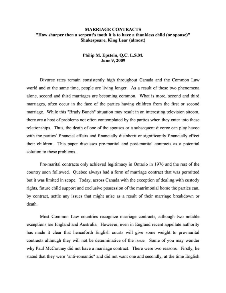 33 Marriage Contract Templates [Standart, Islamic, Jewish] ᐅ TemplateLab