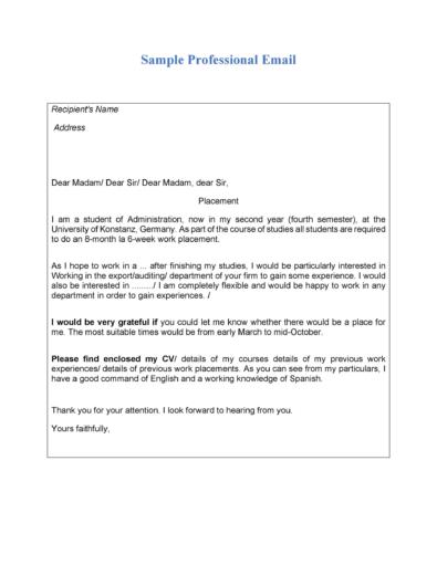 30+ Professional Email Examples & Format Templates ᐅ TemplateLab