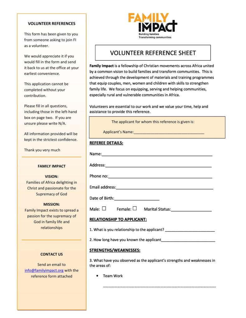 40 Professional Reference Page / Sheet Templates ᐅ TemplateLab