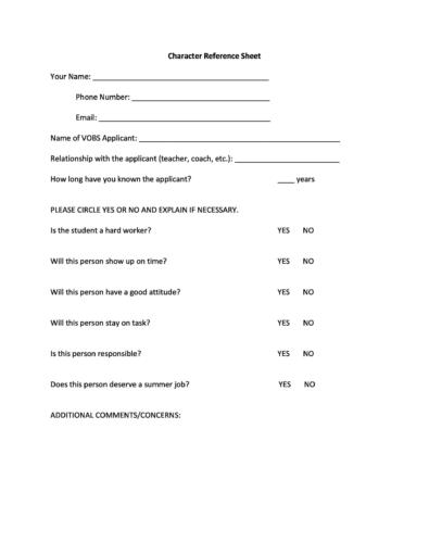 40 Professional Reference Page / Sheet Templates ᐅ TemplateLab