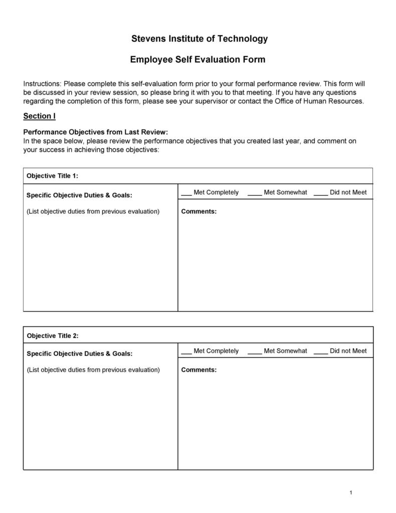 50+ Self Evaluation Examples, Forms & Questions ᐅ TemplateLab