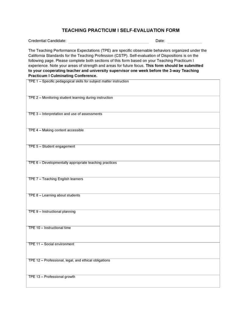 50+ Self Evaluation Examples, Forms & Questions ᐅ TemplateLab