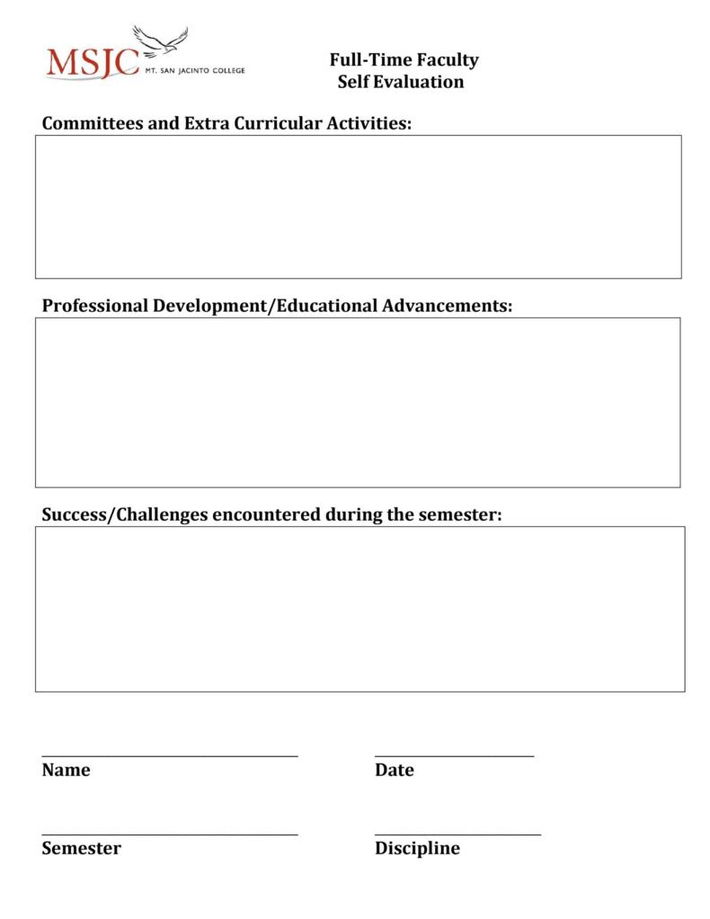50+ Self Evaluation Examples, Forms & Questions ᐅ TemplateLab