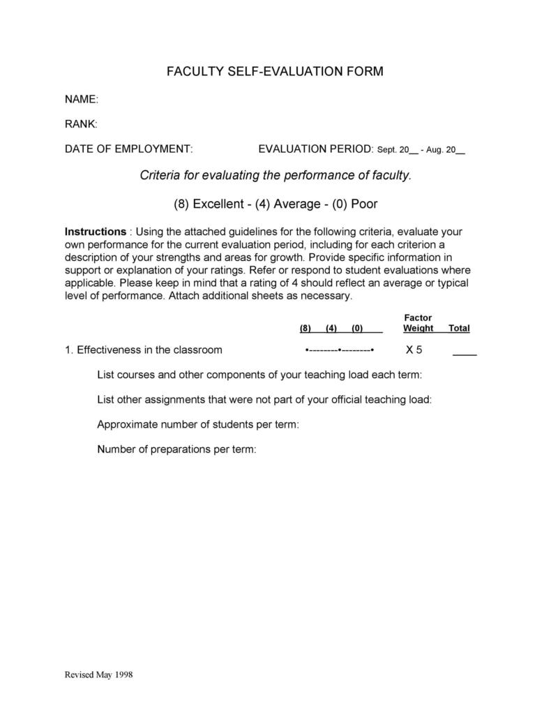 50+ Self Evaluation Examples, Forms & Questions ᐅ TemplateLab