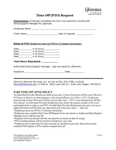 40+ Effective Time Off Request Forms & Templates ᐅ TemplateLab