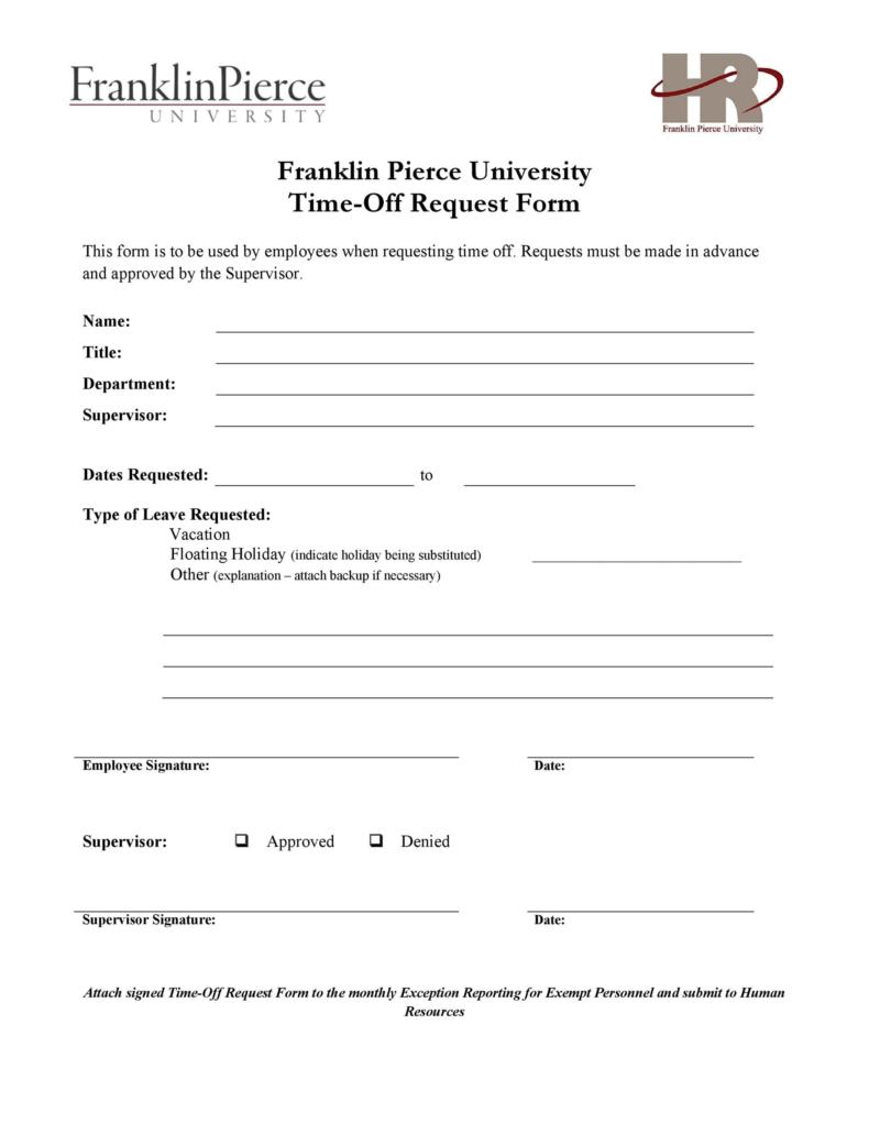 40+ Effective Time Off Request Forms & Templates ᐅ TemplateLab
