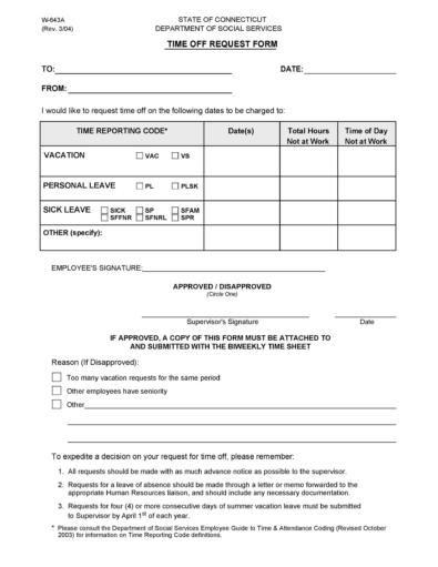 40+ Effective Time Off Request Forms & Templates ᐅ TemplateLab
