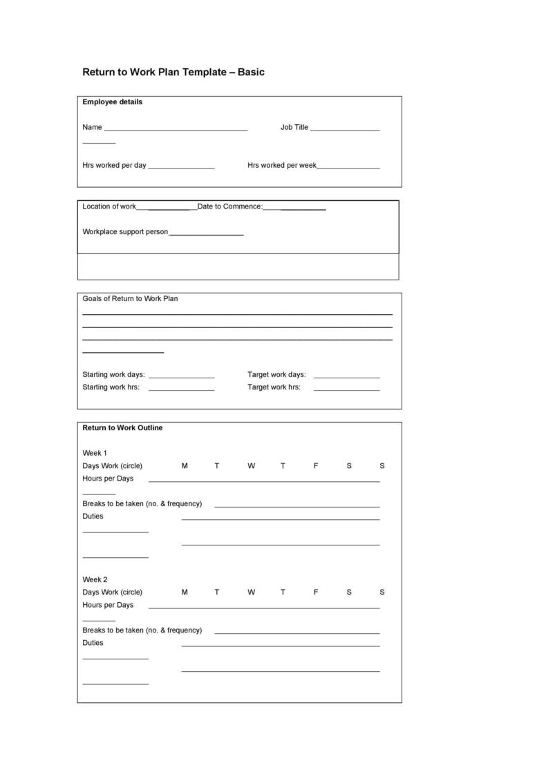 Work Plan - 40 Great Templates & Samples (Excel / Word) ᐅ TemplateLab