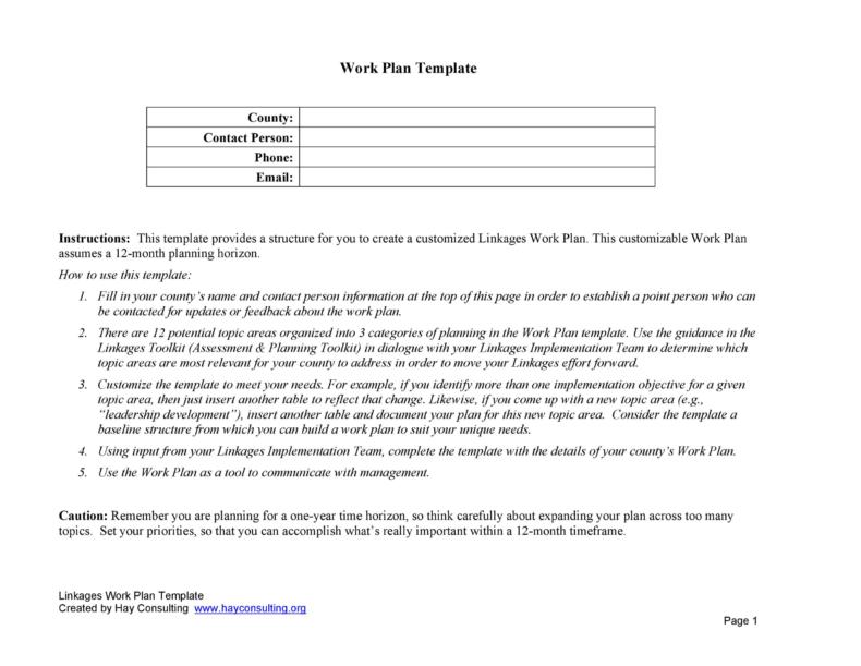 Plan de trabajo: 40 excelentes plantillas y muestras (Excel / Word ...