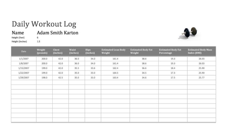 40+ Effective Workout Log & Calendar Templates ᐅ TemplateLab