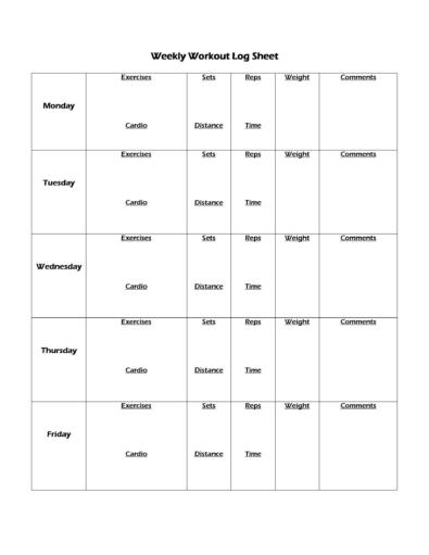 40+ Effective Workout Log & Calendar Templates ᐅ TemplateLab