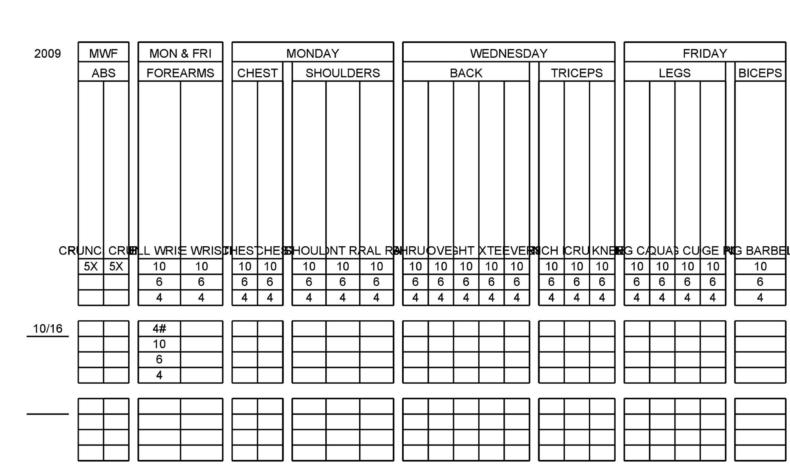 40+ Effective Workout Log & Calendar Templates ᐅ TemplateLab