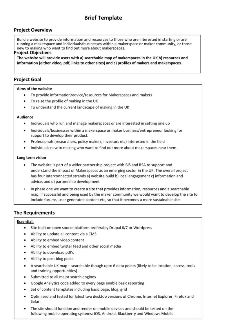 40 Creative Brief Templates & Examples ᐅ TemplateLab