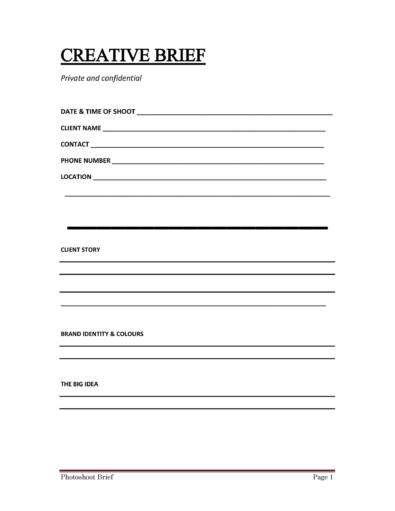 40 Creative Brief Templates & Examples ᐅ TemplateLab