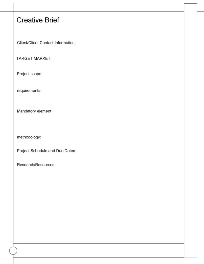 40 Creative Brief Templates & Examples ᐅ TemplateLab