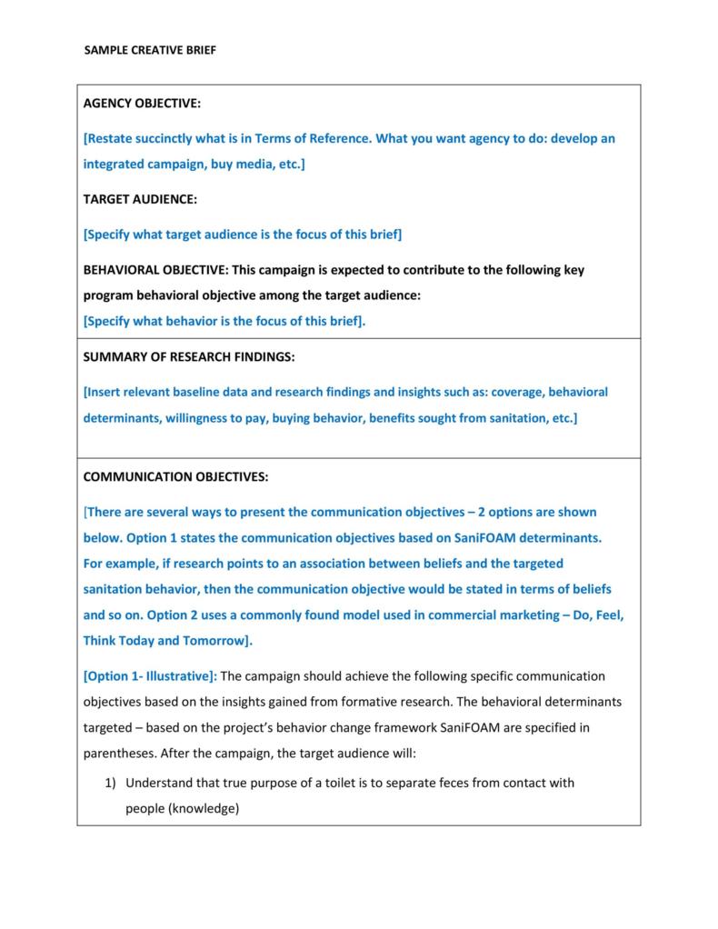 40 Creative Brief Templates & Examples ᐅ TemplateLab