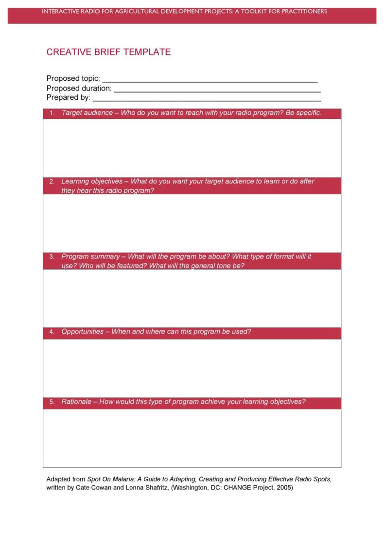 40 Creative Brief Templates & Examples ᐅ TemplateLab