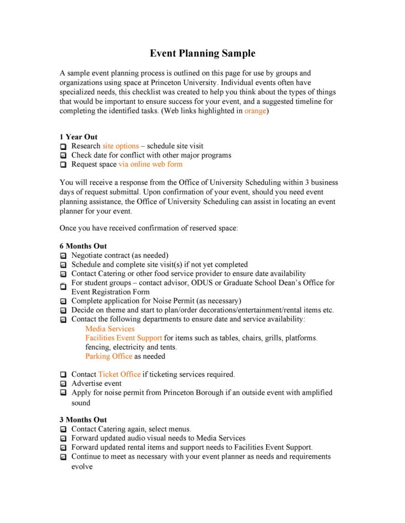 50 Professional Event Planning Checklist Templates ᐅ TemplateLab