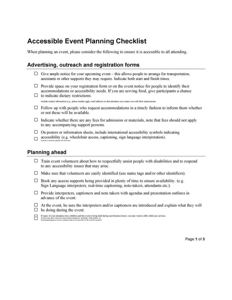 50 Professional Event Planning Checklist Templates ᐅ TemplateLab