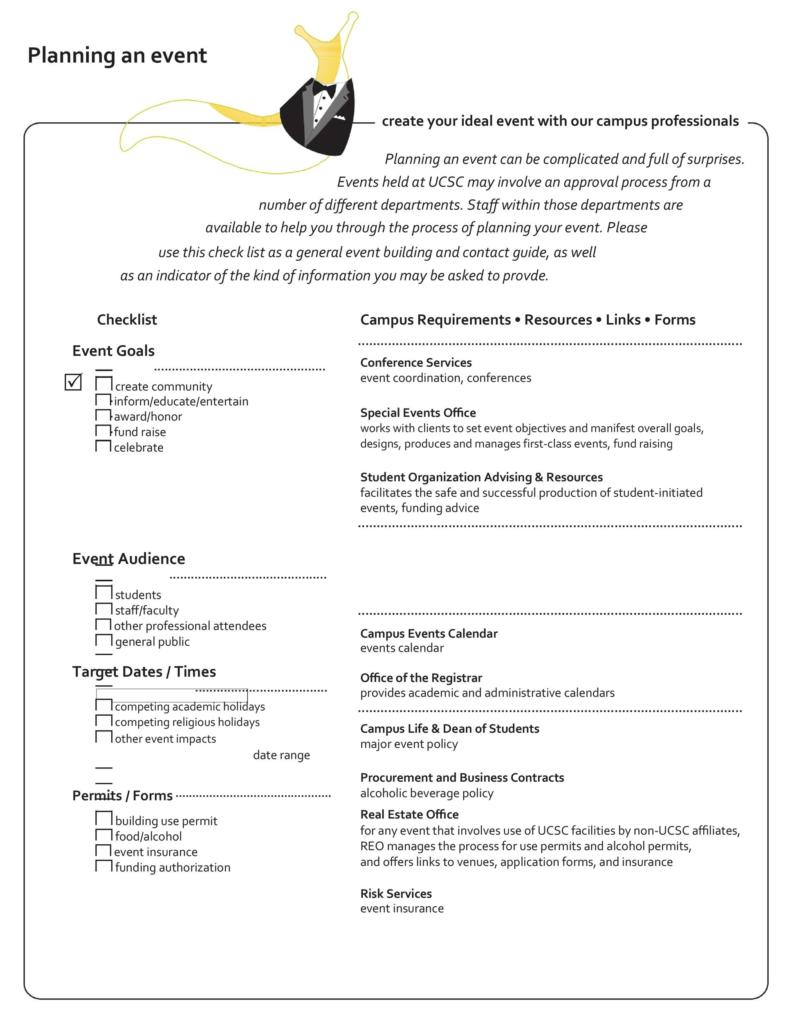 50 Professional Event Planning Checklist Templates ᐅ TemplateLab