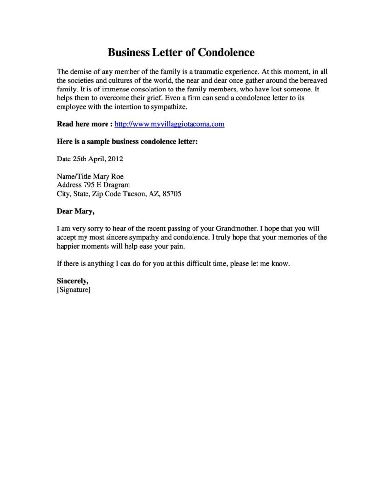 41 Condolence & Sympathy Letter Samples ᐅ TemplateLab