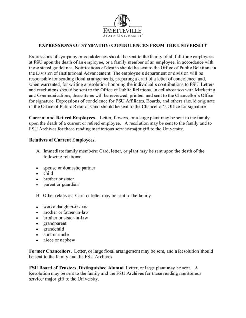 41 Condolence & Sympathy Letter Samples ᐅ TemplateLab
