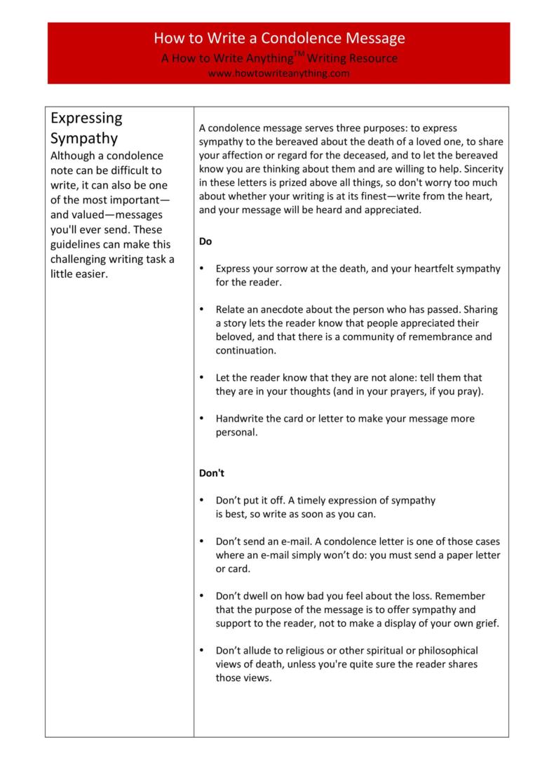 41 Condolence & Sympathy Letter Samples ᐅ TemplateLab