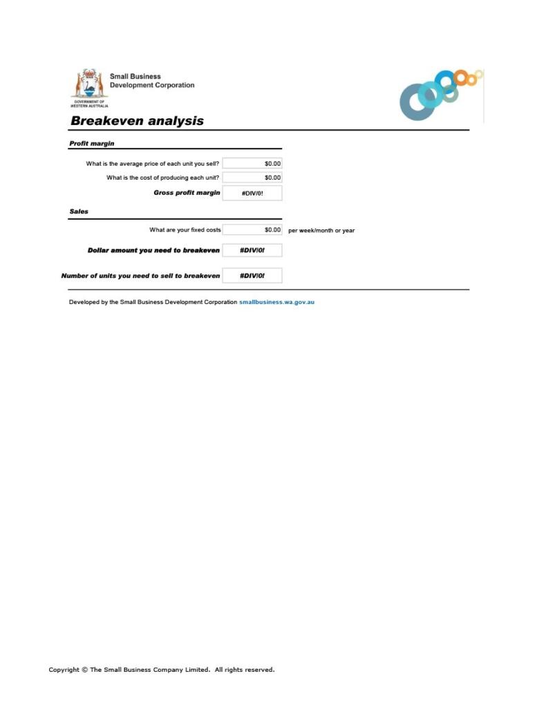 41 Free Break Even Analysis Templates & Excel Spreadsheets ᐅ TemplateLab