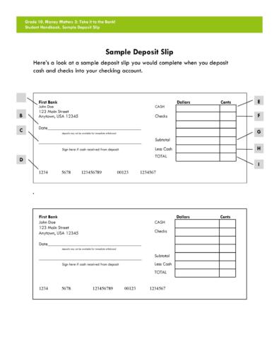 37 Bank Deposit Slip Templates & Examples ᐅ TemplateLab