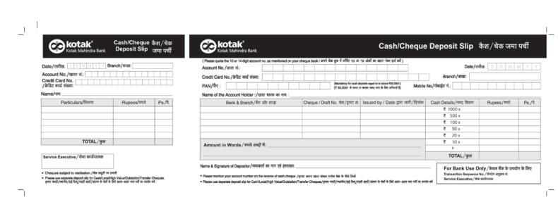 TD Bank Deposit Slip Template