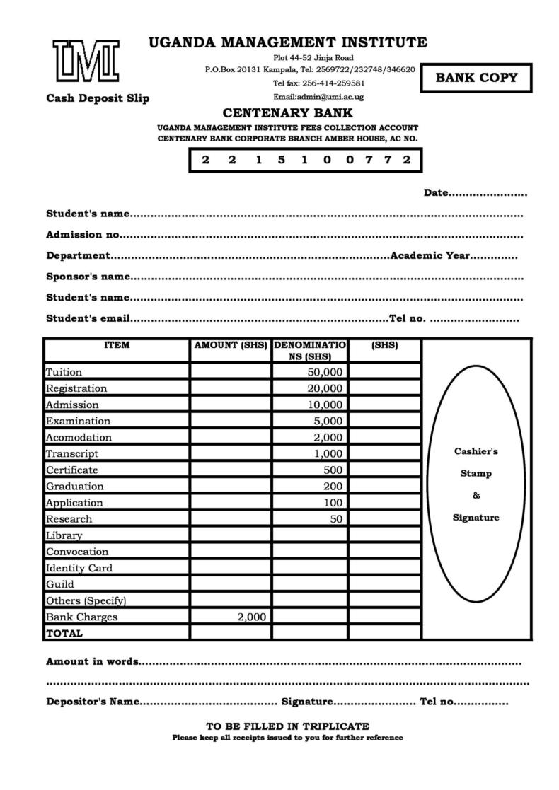 37 Bank Deposit Slip Templates & Examples ᐅ TemplateLab