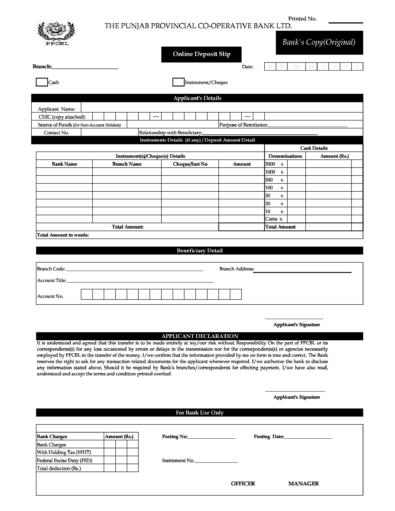 37 Bank Deposit Slip Templates & Examples ᐅ TemplateLab