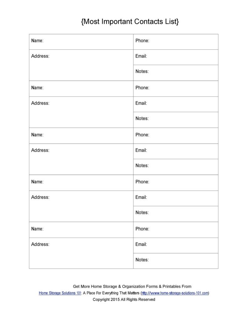 48 Phone & Email Contact List Templates [Word, Excel, PDF]