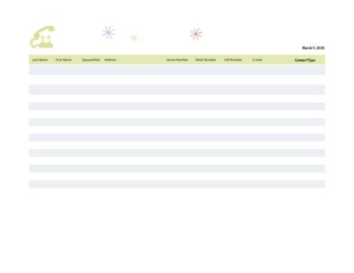 48 Phone & Email Contact List Templates [Word, Excel, PDF]