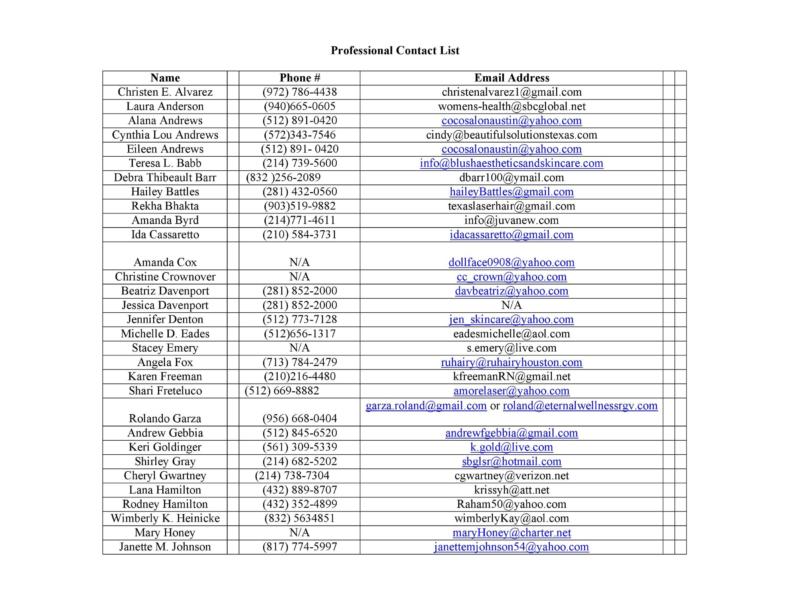 48 Phone & Email Contact List Templates [Word, Excel, PDF]