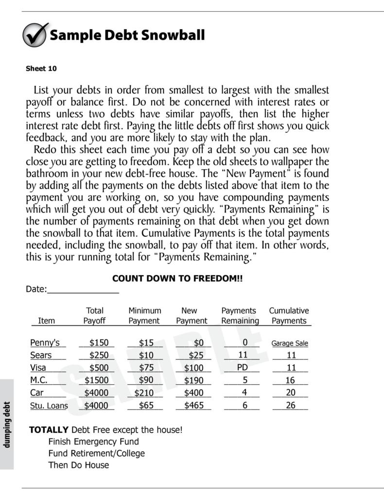 38 Debt Snowball Spreadsheets, Forms & Calculators