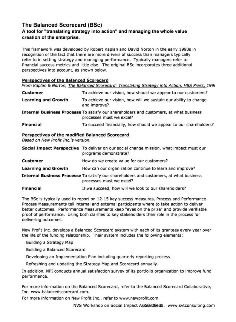 31 Professional Balanced Scorecard Examples And Templates