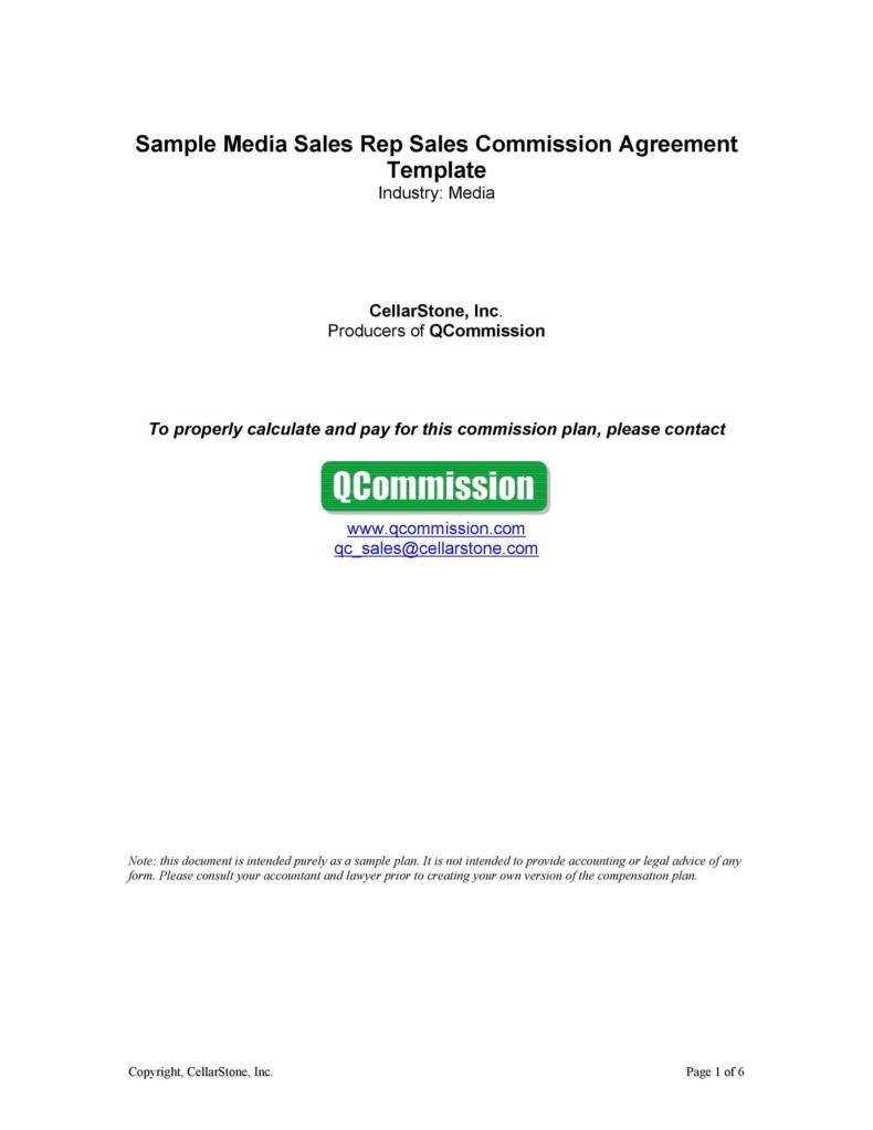 36 Free Commission Agreements (Sales, Real Estate, Contractor)