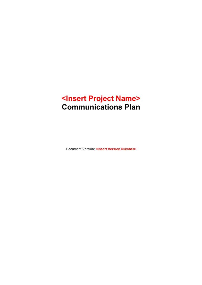 37 Simple Communication Plan Examples (+ Free Templates) ᐅ TemplateLab