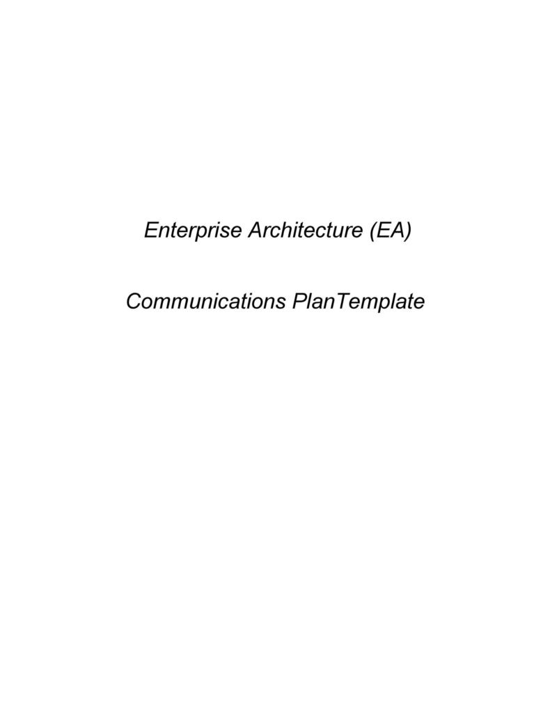 37 Simple Communication Plan Examples (+ Free Templates) ᐅ TemplateLab