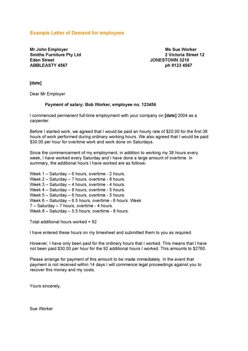 40 Strong Demand Letter Templates (Free Samples) ᐅ TemplateLab