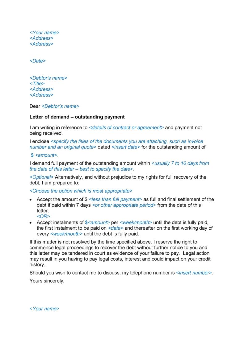 40 Strong Demand Letter Templates (Free Samples) ᐅ TemplateLab