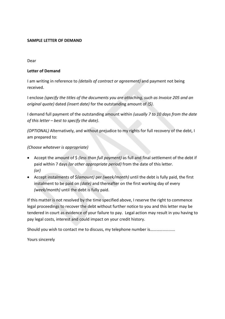 40 Strong Demand Letter Templates (Free Samples) ᐅ TemplateLab