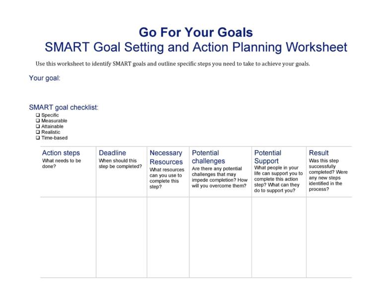 41 S.M.A.R.T Goal Setting Templates & Worksheets ᐅ TemplateLab