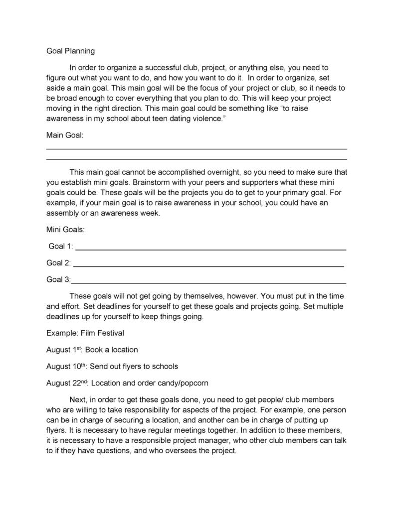 41 S.M.A.R.T Goal Setting Templates & Worksheets ᐅ TemplateLab