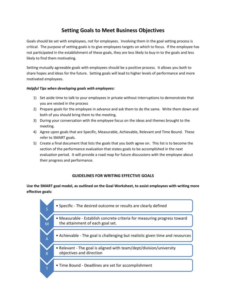 41 S.M.A.R.T Goal Setting Templates & Worksheets ᐅ TemplateLab