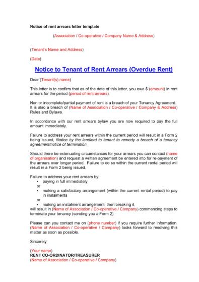 34 Printable Late Rent Notice Templates ᐅ TemplateLab