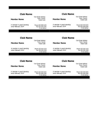 25 Cool Membership Card Templates & Designs (MS Word) ᐅ TemplateLab