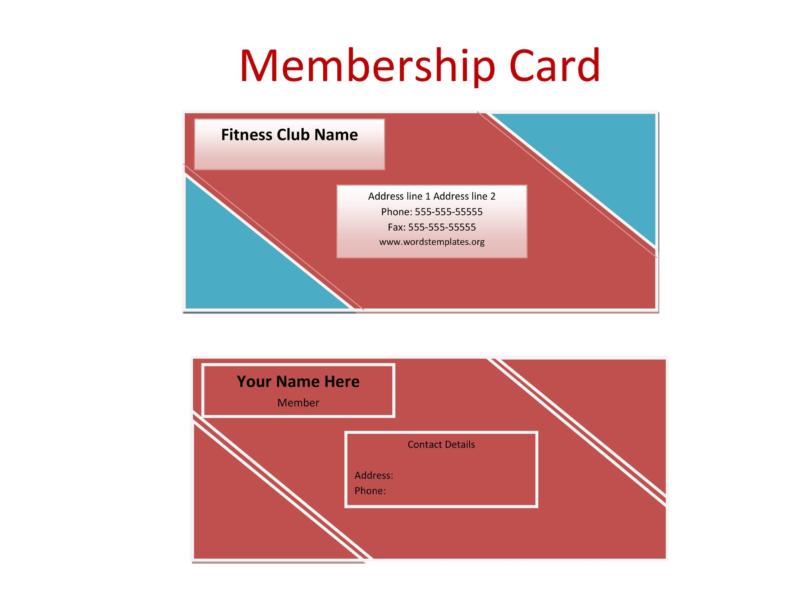 25 Cool Membership Card Templates & Designs (MS Word) ᐅ TemplateLab